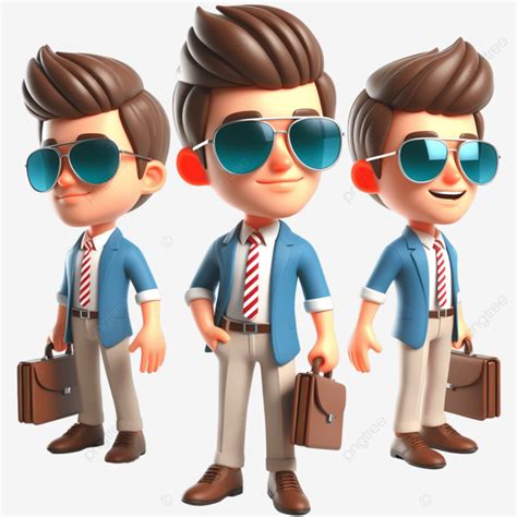 투명한 배경에서 다른 감정을 가진 만화 스타일의 젊은 사무실 남자 3d 세트 3d 만화 캐릭터 3d 만화 남자 3차원 Png 일러스트 및 이미지 에 대한 무료 다운로드