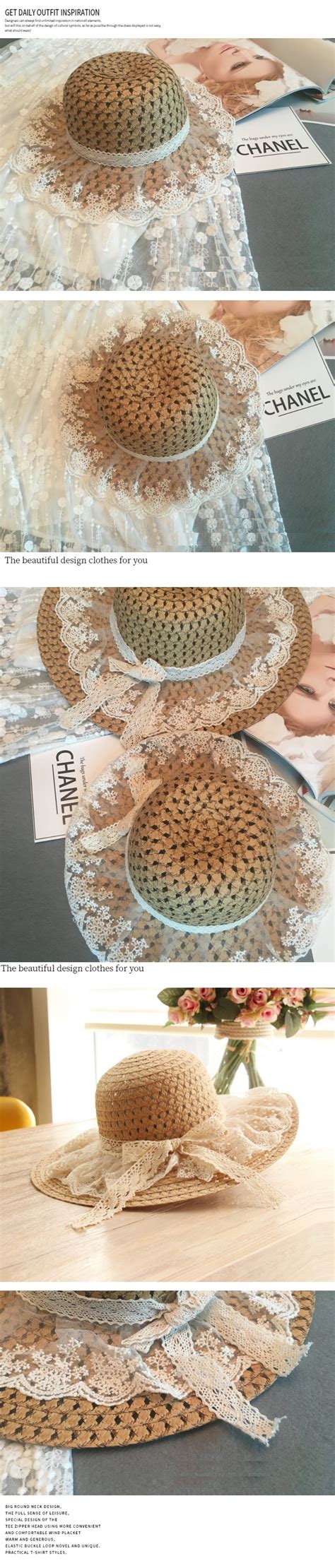 [당일출고]레이스 밀짚모자 파나마햇 여행지룩 리본끈모자 휴양지