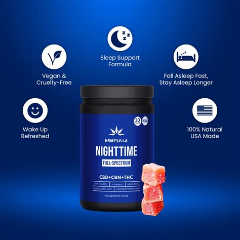 Nighttime Cbd Vegan Gummies Hempzilla Cbd