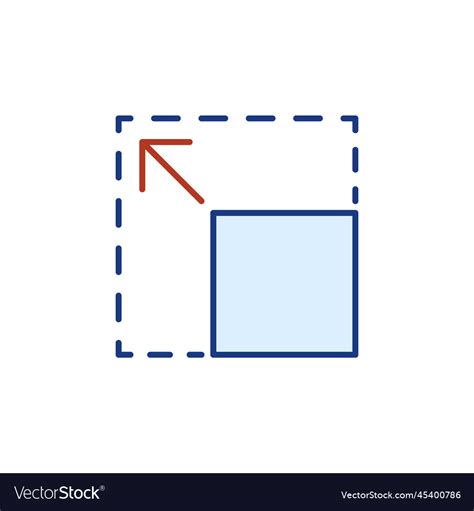 Scaling Or Extend Concept Colored Minimal Icon Vector Image