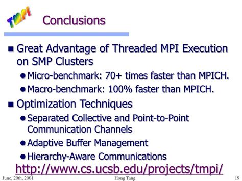 Ppt Optimizing Threaded Mpi Execution On Smp Clusters Powerpoint