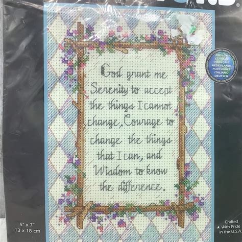 Serenity Prayer Cross Stitch Etsy