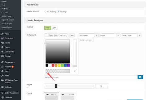 How To Set Transparent Header For Page DNG Help DOC