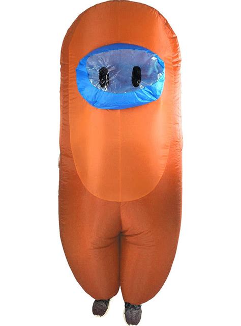 Orange Sus Crewmate Inflatable Adults Costume