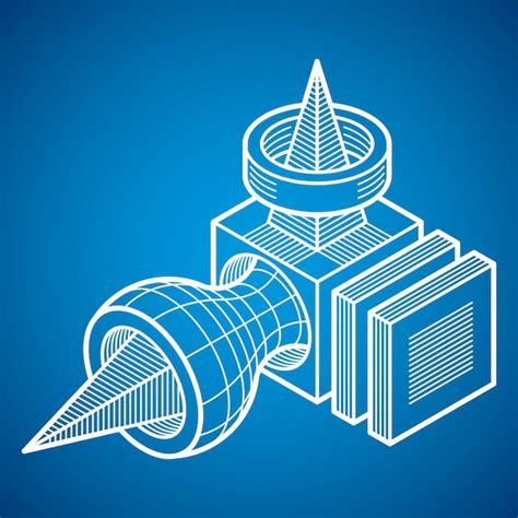 premium vector abstract three dimensional shape vector design cube