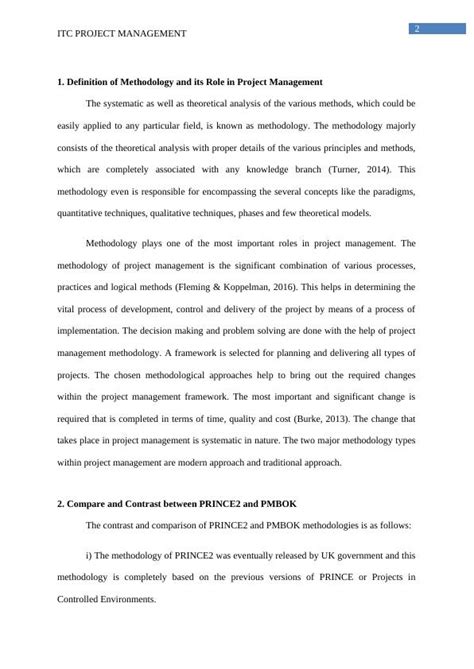 Itc Project Management Methodology Prince2 And Pmbok Comparison Project Life Cycle
