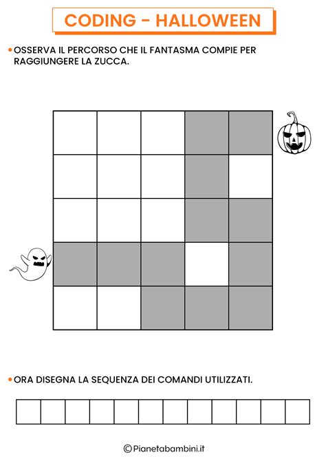 Schede Di Coding Su Halloween Pianetabambiniit