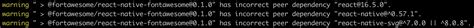 dependencies warning react 0 60 · issue 23 · fortawesome react