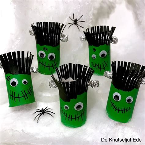 Het Monster Van Frankenstein Wc Rolletje Halloween Deko Basteln Mit