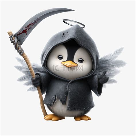 万圣节卡通企鹅死亡天使专业版下载素材图片免费下载 千库网