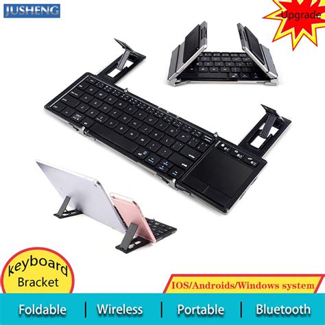 Portable Folding Bluetooth Keyboard Ec Technolgy Foldable Wireless Keyboard With Multi Touchpad