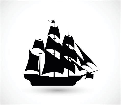 Pirate Ship Silhouette Clip Art