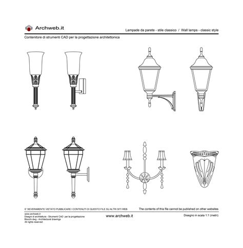 Cad Blocks Outdoor Lamp Lighting Dwg Models Cad Blocks Free Download