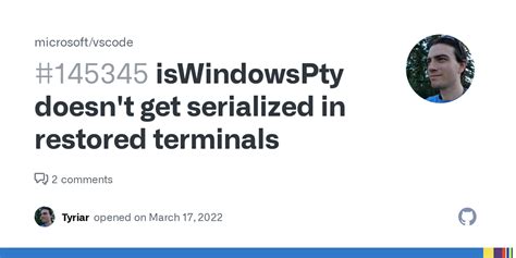 IsWindowsPty Doesn T Get Serialized In Restored Terminals Issue Microsoft Vscode