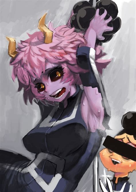 Ashido Mina And Mineta Minoru Boku No Hero Academia Drawn By