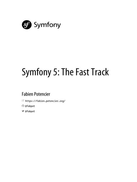 Symfony5 The Fast Track Pdf Command Line Interface Integrated