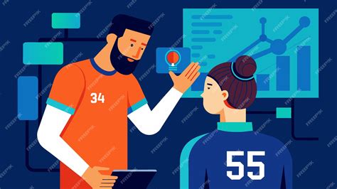 Premium Vector A Coach Using Visualization Techniques To Help Their