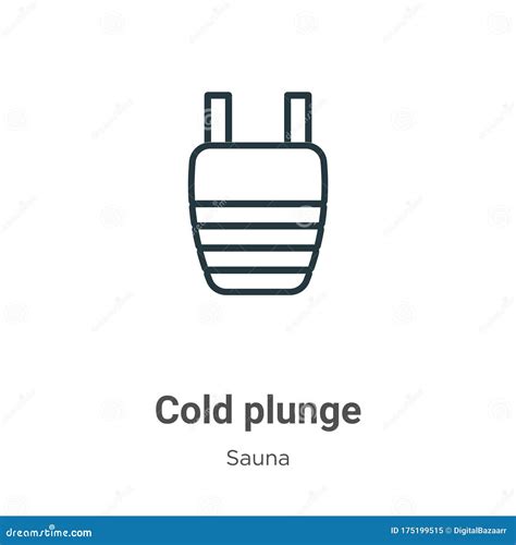 Cold Plunge Outline Vector Icon Thin Line Black Cold Plunge Icon Flat Vector Simple Element