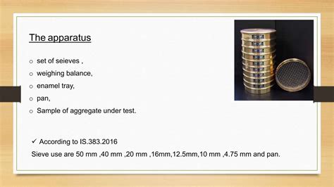 Presentation On Seive Analysis On Coarse And Fine Aggregatepptx