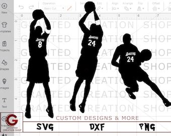 Pack Kobe Bryant Svg Png Instant Download Cricut Silhouette Iron On
