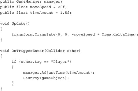 Code Snippets Unity Game Development In Hours Sams Teach Yourself Th Edition Book