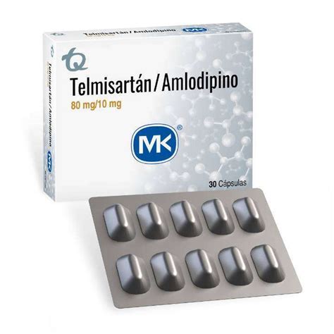 Telmisartan Amlodipino 80 Mg 10mg X 30 CÁpsulas Drogueria Especifica