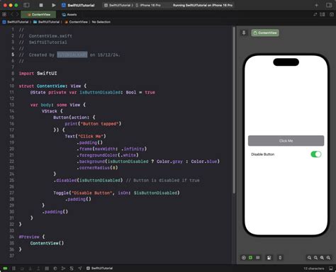 SwiftUI Button Disabled Examples 3