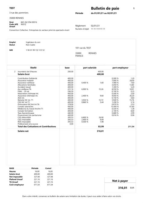 Exemple De Bulletin De Paie Pdf Tout Comprendre Sur Le Bulletin De
