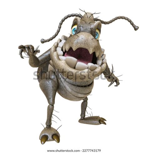Cockroach Cartoon Trying Scary You 3d Stock Illustration 2277743179