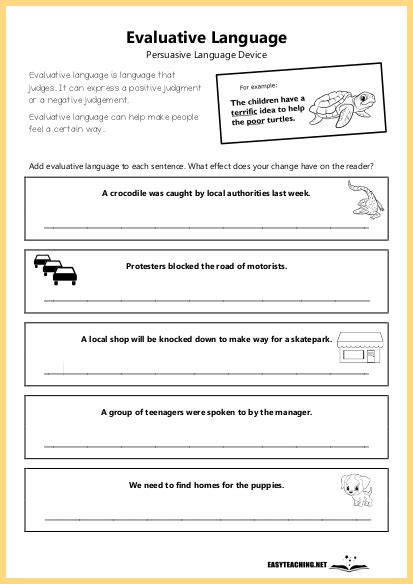 Using Evaluative Language