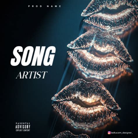Black Professional Lips Album Cover Template Postermywall