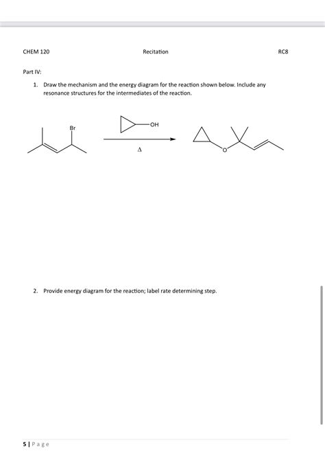 Part V Multi Step Synthesis Provide Reagents Needed Chegg Com