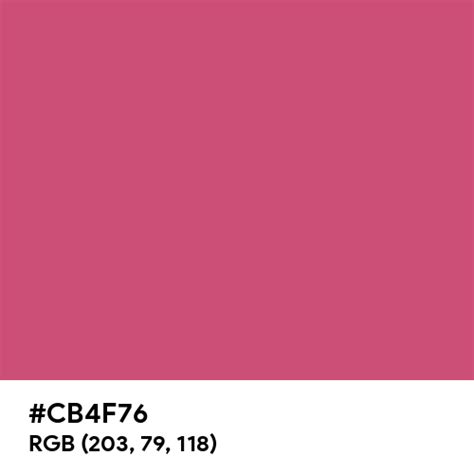 Raspberry Pink Color Hex Code Is Cb4f76