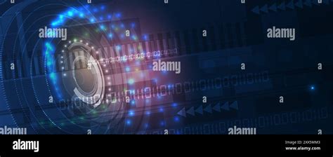 Technology Network Vector Background Science And Technology Presentation Background Big Data