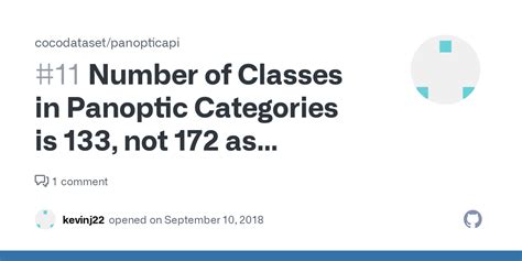 number of classes in panoptic categories is 133 not 172 as mentioned