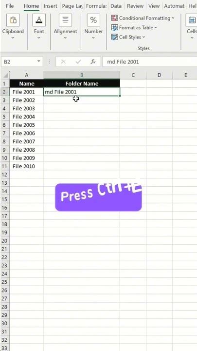 create multiple folder at once excel exceltutorial excelsolutions