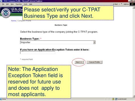 PPT C TPAT Security Link Portal Online Application PowerPoint Presentation ID 933533