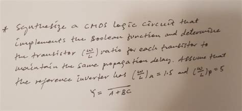 Solved Synthesize A Cmos Logic Circuit That Implements The Chegg