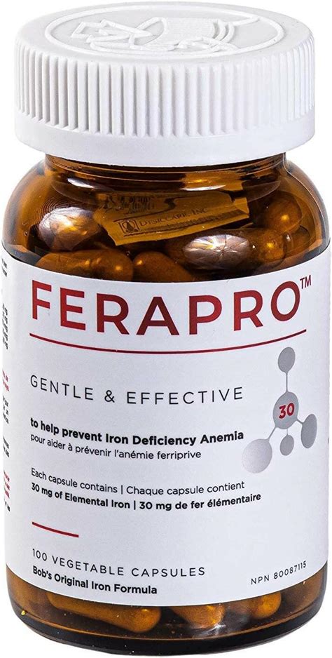 Ferapro™ ‎30mg 75mg And 150mg Bobs Iron Formula 100 Veggie
