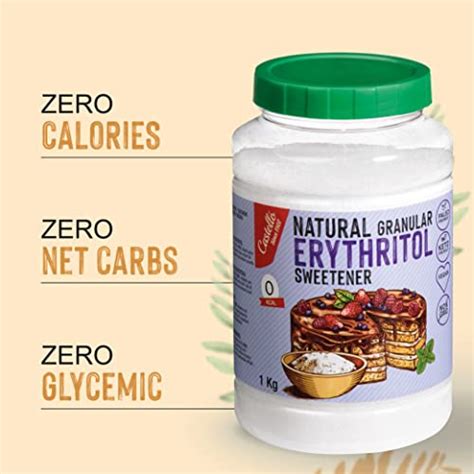 Eritritol Edulcorante Natural Granulado 10 G 7g De Azúcar