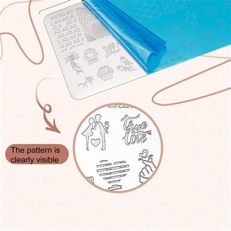 Badu Bg Изящни шаблони за изображения за декорация на нокти от неръждаема стомана Мини табела за