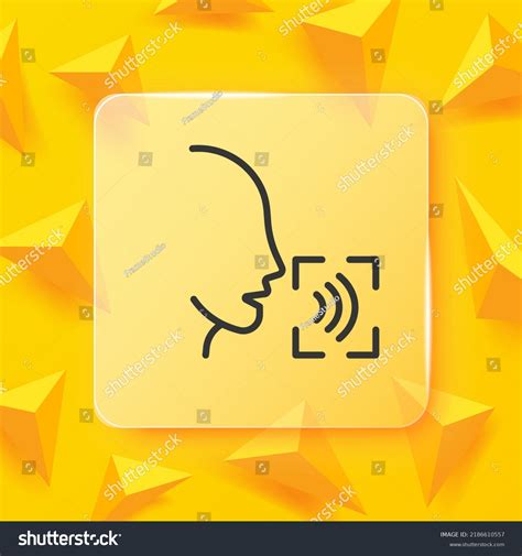 Voice Unlock Line Icon Biometrics Input Stock Vector Royalty Free