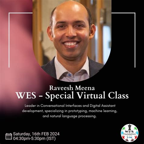 Wes Foundation On Linkedin Specialvirtualclass Ai Machinelearning Wesfoundation