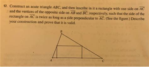 Solved Construct An Acute Triangle ABC And Then Chegg