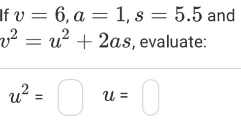 Solved If V 6 A 1 S 5 5 And V 2 U 2 2as Evaluate U 2 U [statistics]