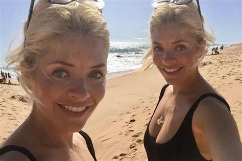 Sun Kissed Holly Willoughby Shows Off Slender Frame In Swimsuit Selfie As Her Half Term Holidays
