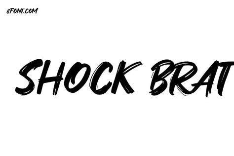 Shock Brat Font Free Font Download