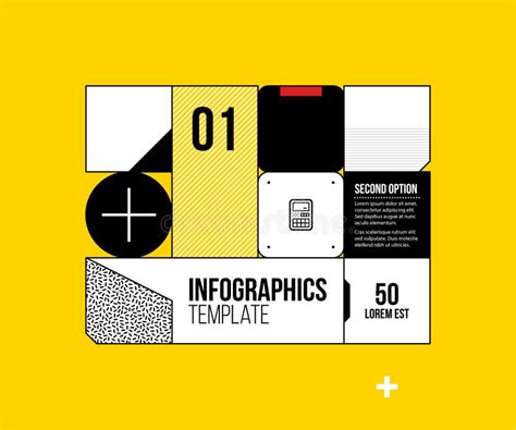 Patchwork Rectangle Template In Fancy Geometric Style Stock Vector