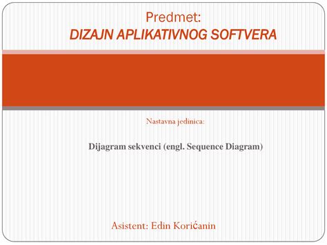 dijagram sekvenci engl sequence diagram Šeme i konceptualne mape predlog programiranje