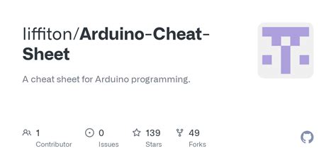 GitHub Liffiton Arduino Cheat Sheet A Cheat Sheet For Arduino Programming